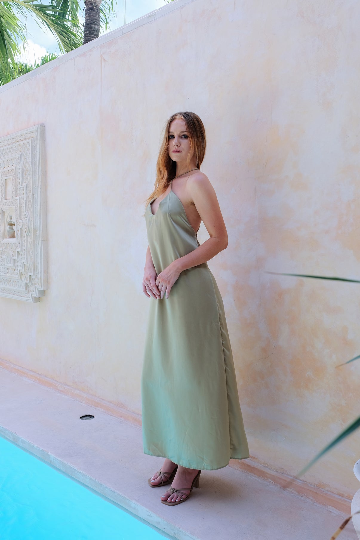 Pistachio Green Multiway A-Line Dress | Versatile & Elegant Dress